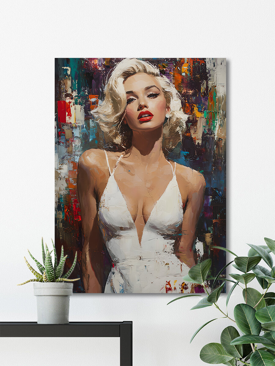 Картина дизайнерская / вертикальная - Мэрилин Монро, картина 30х40 см.