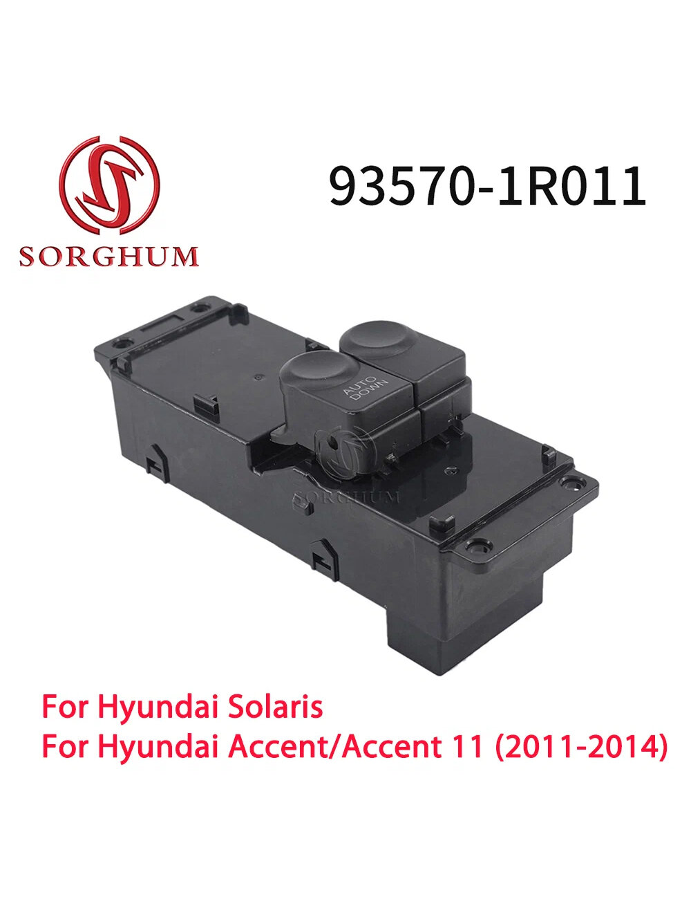 Кнопки стеклоподъемника Hyundai Accent Solaris / Блок управления стеклоподъемниками Хендай Солярис Акцент 93570-1R011