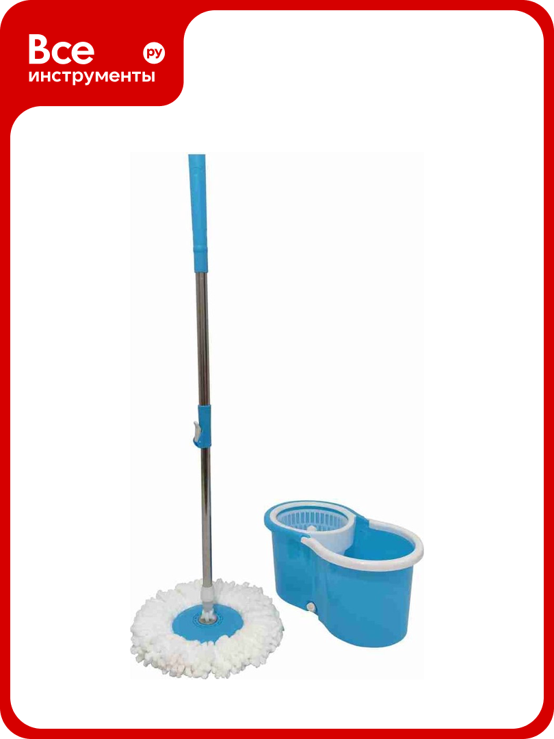 Набор для влажной уборки HAPPY PANDA HP-MB02 с ведром, с механизмом отжатия и 2 насадками РТ-, 46x26x21 см, 13,5 л