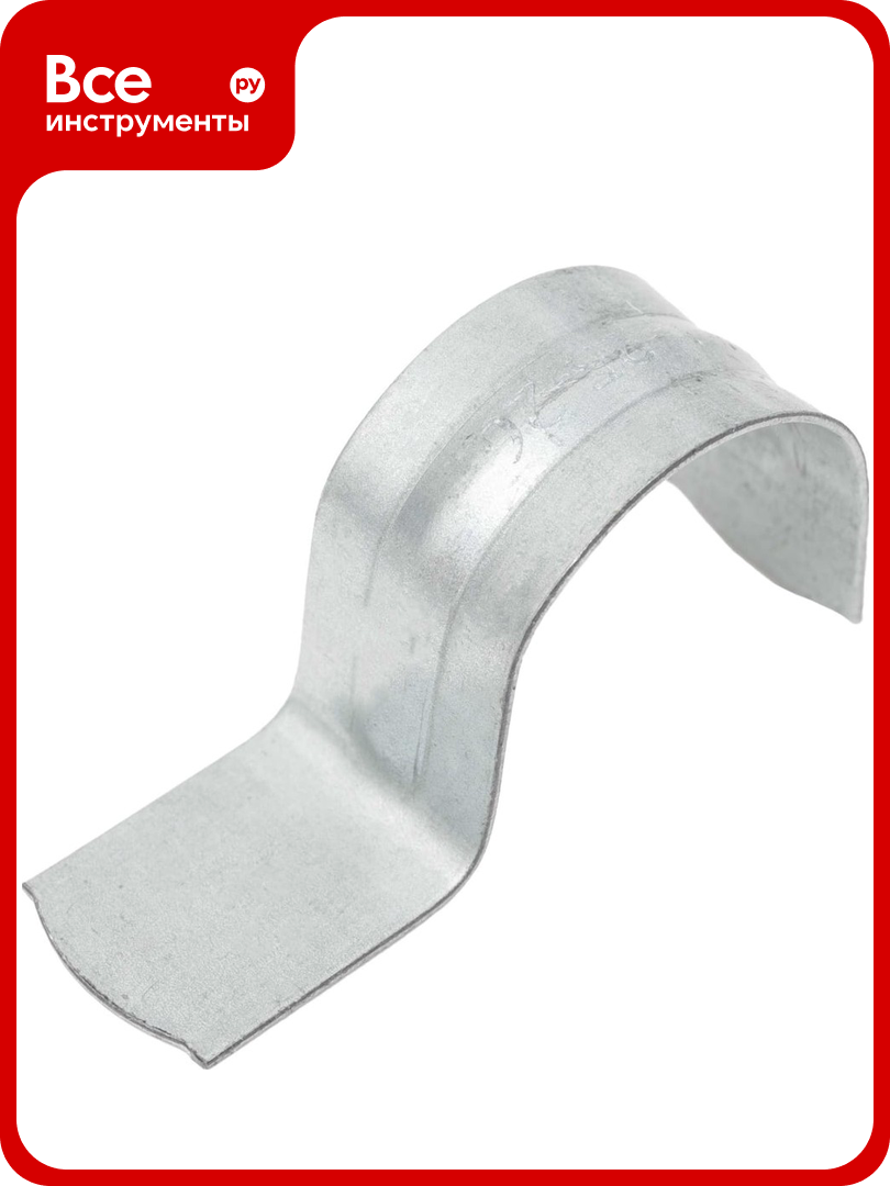 Скоба металлическая Gigant однолапковая СМО 25-26 мм б/о оцинк. 100шт GMB-1/2526, прочной стали, надежное