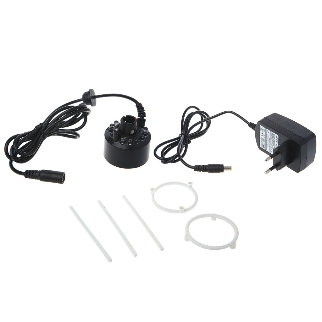 Фонтан Воды Небулайзера Создателя Тумана Металла 12LED 20mm Супер Ультразвуковой Fogger Nebulizer