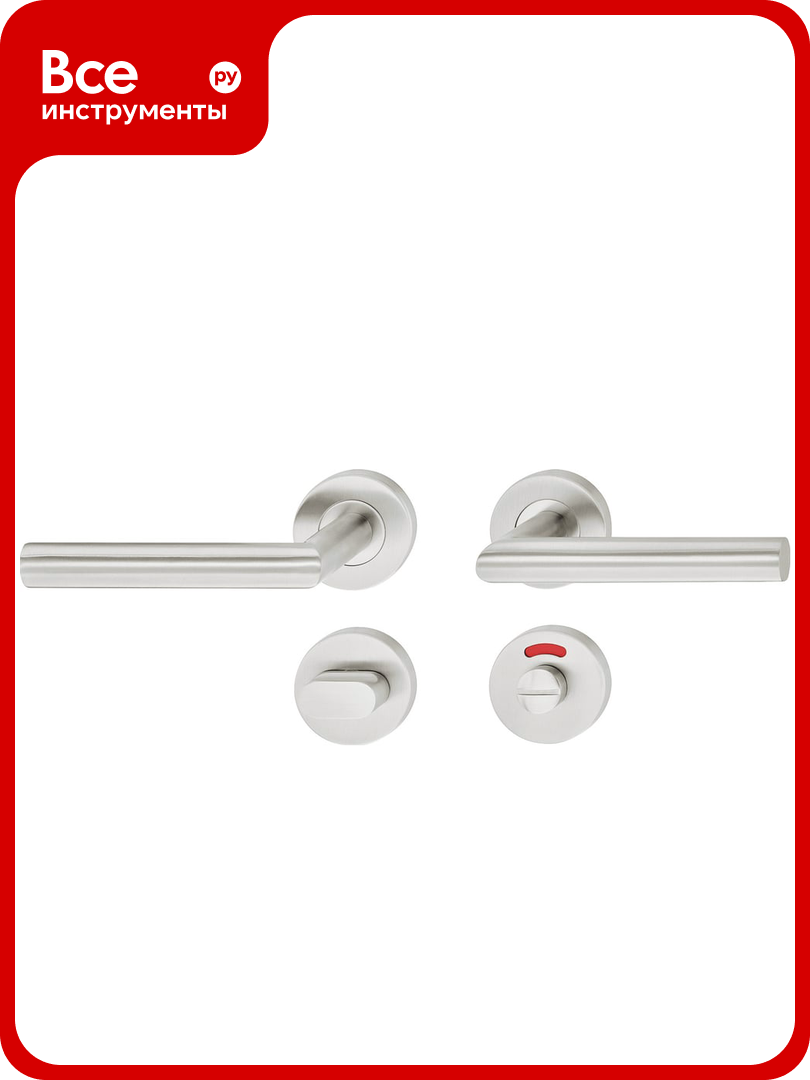 Нажимная дверная ручка Hafele WC-Гарнитур 8 мм, нержавеющая сталь, матовая