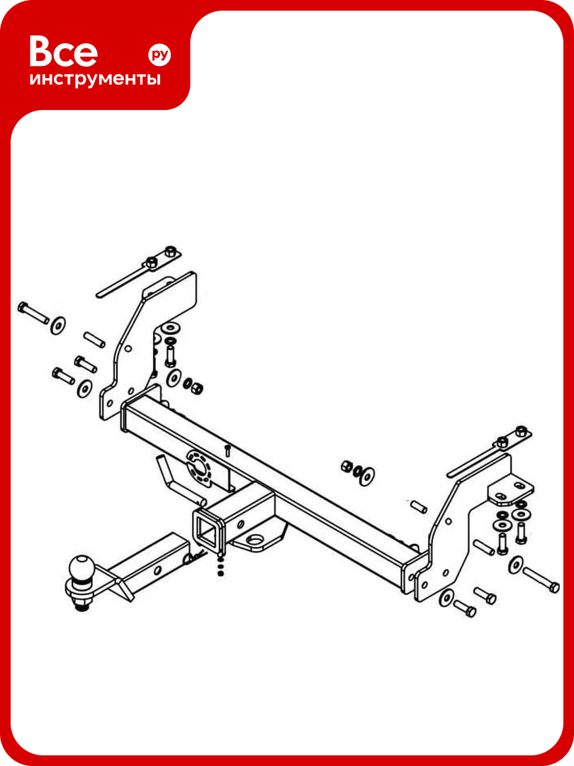 Фаркоп шаровый для Suzuki Jimny 2018 года, тип шарового соединения, изготовлен из стали, нагрузочная конструкция