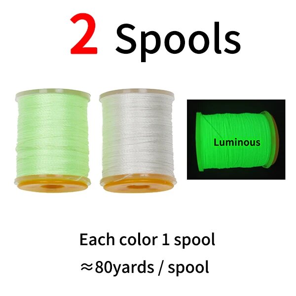 Linoriver 150D нить для вязания мух 80 ярдов 2pc mix