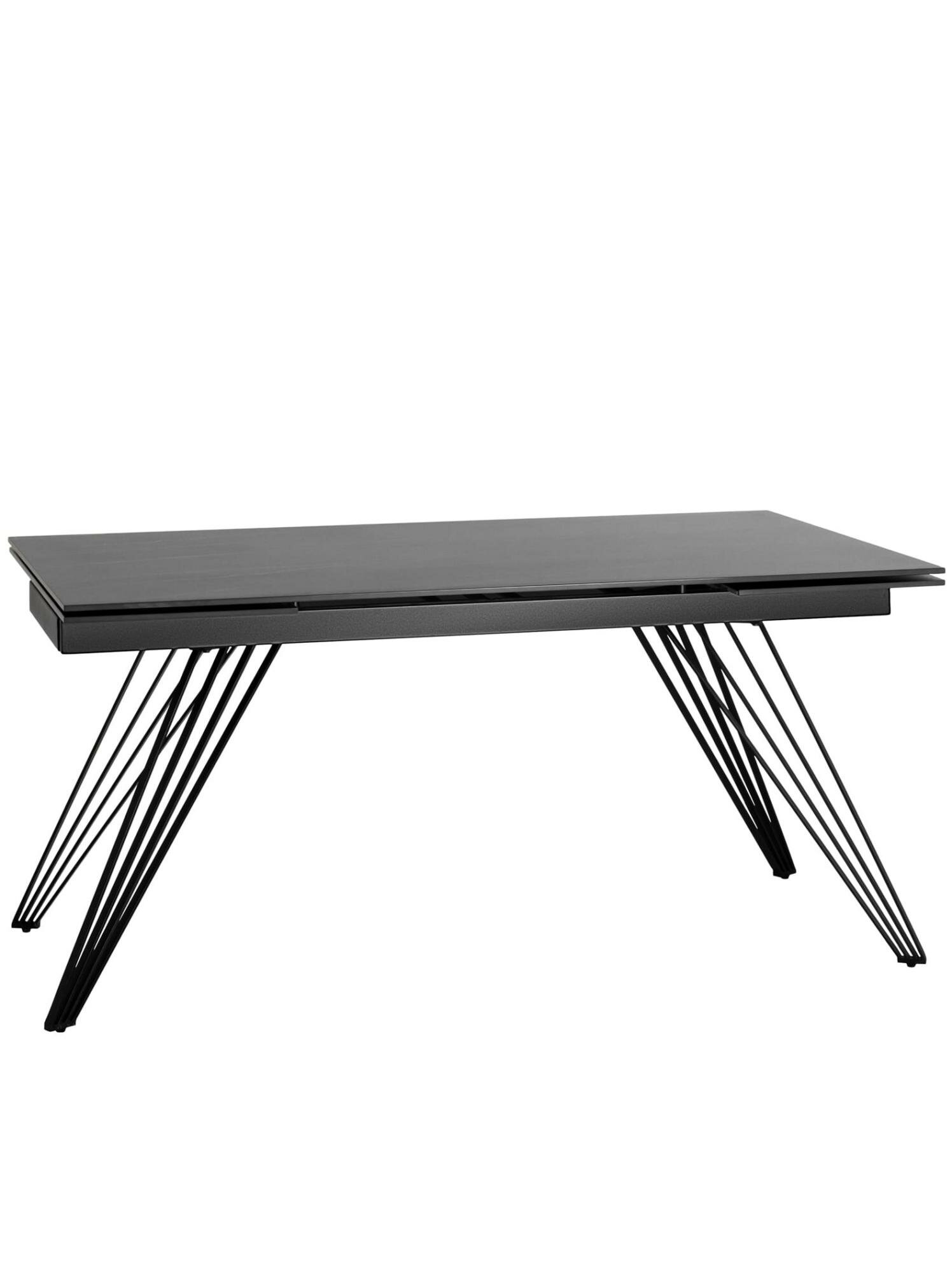 Стол Пандора, 160-240*90 STOOL GROUP черный, металл и керамика, прямоугольная столешница, ножки
