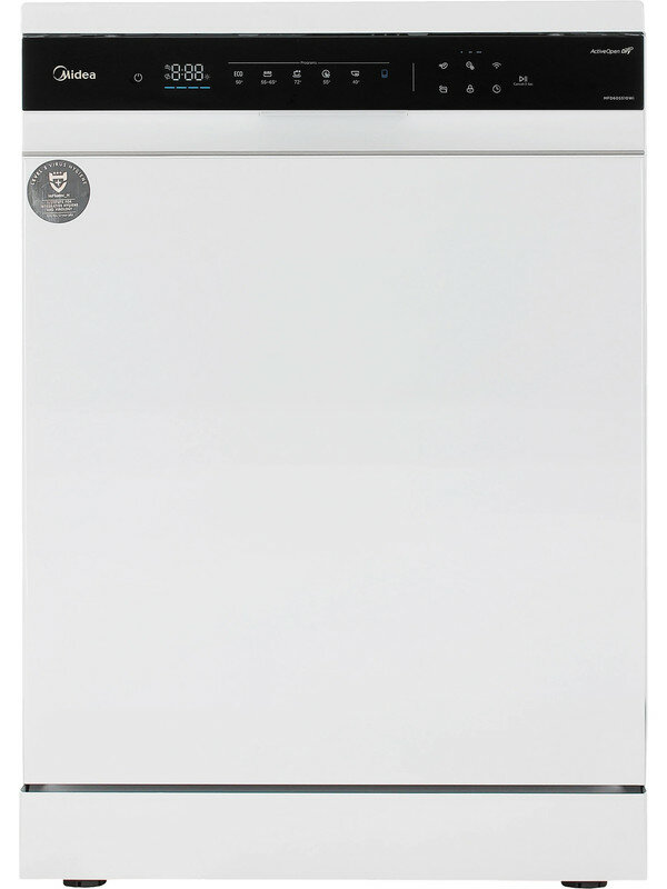 Посудомоечная машина Midea MFD60S510Wi, 10 программ, сенсорное управление, конденсационная сушка