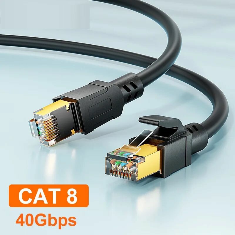 Кабель Ethernet Cat 8 RJ45, высокоскоростной сетевой патч-корд SFTP 40 Гбит/с, 2000 МГц, для ноутбуков и маршрутизатора PS5
