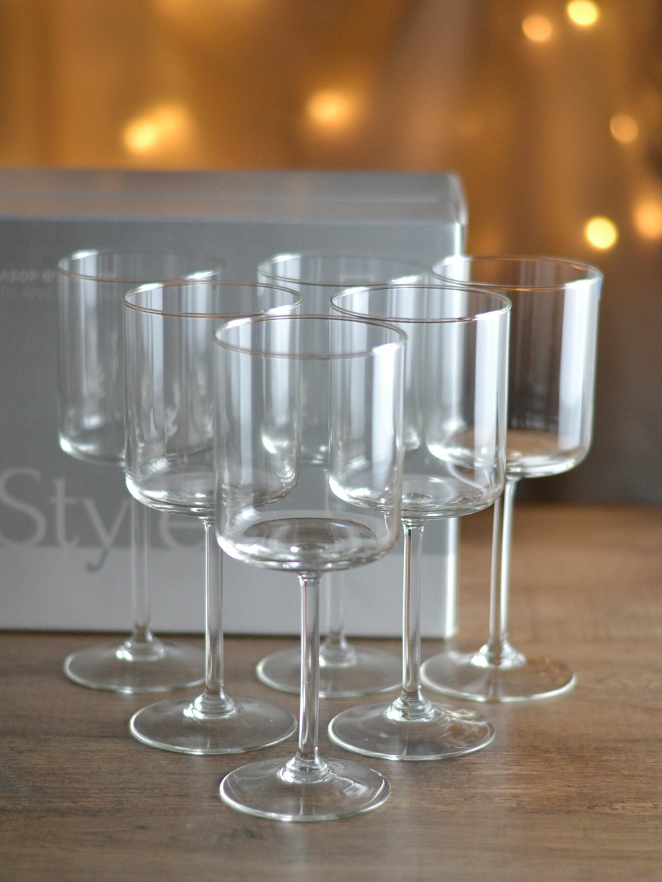 Фужеры Неман стеклозавод "Style" набор 6 шт, 300 мл, (11807 100/2) для вина , шампанского, коктейлей на свадьбу, юбилей, праздник