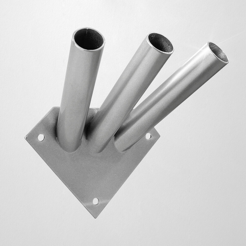 Кронштейн, держатель для флагов настенный / на 3 штока