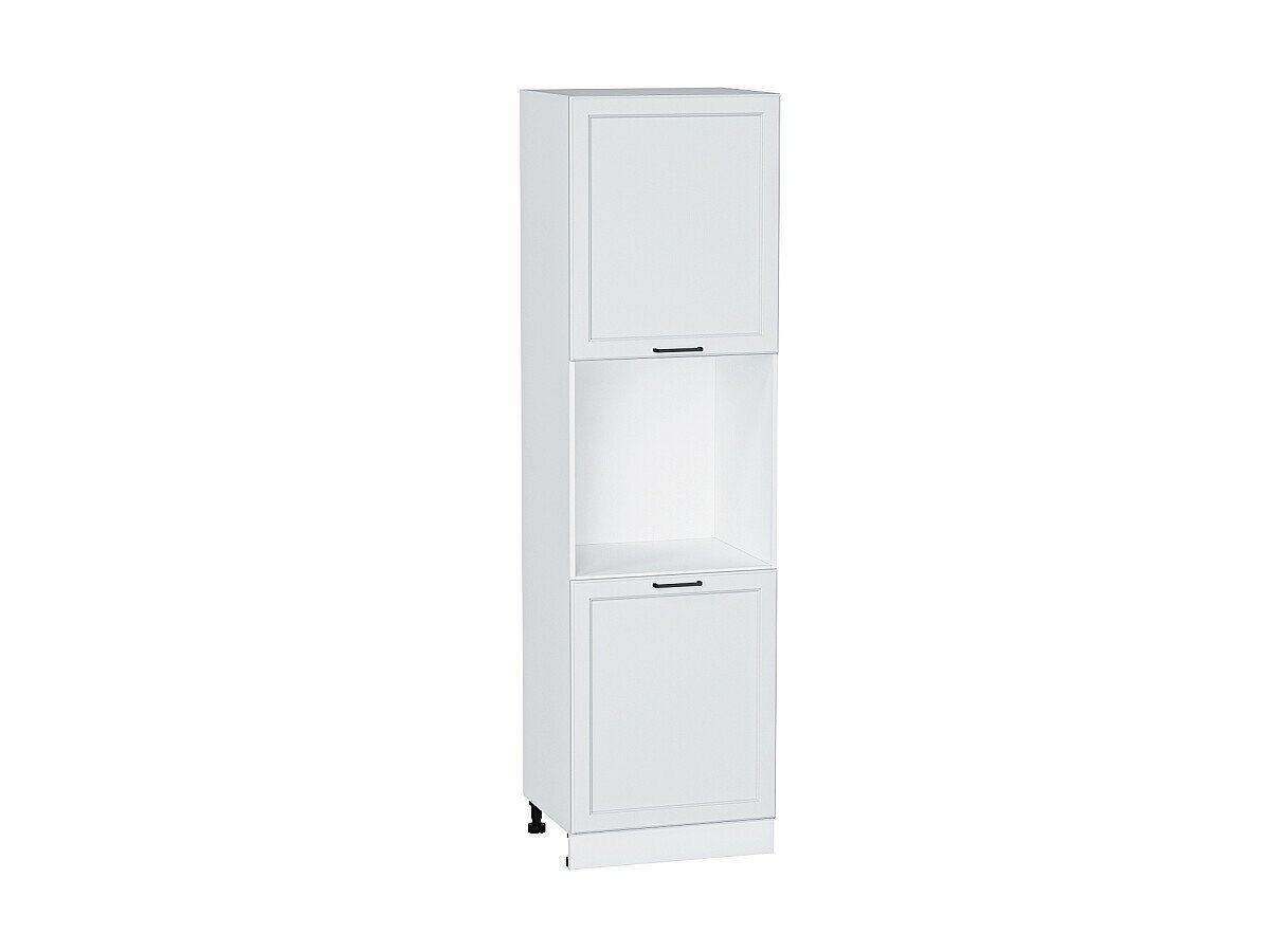 Шкаф пенал с 2-мя дверцами под технику Барселона, цвет фасада Белый, цвет каркаса Белый, 2132*600*580 мм