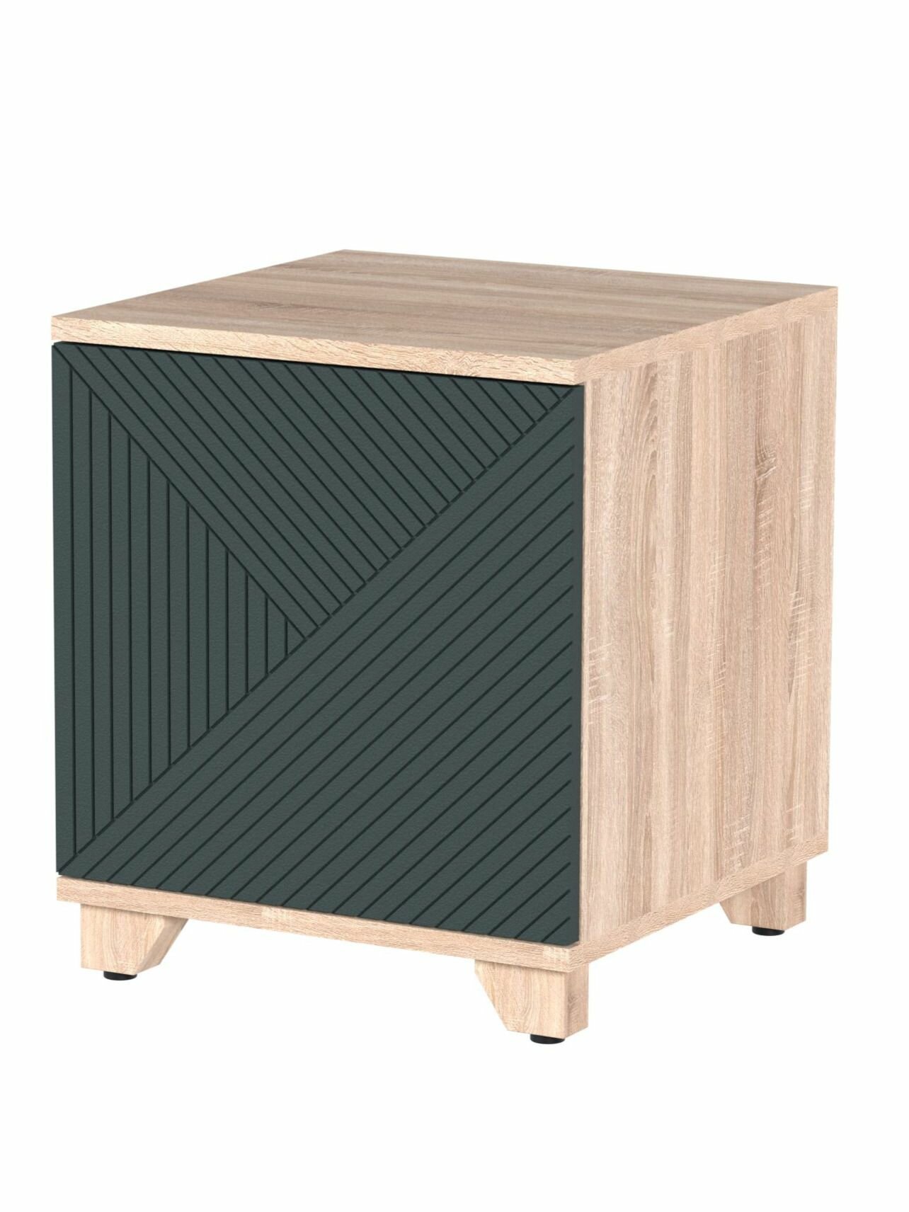Тумба прикроватная Копенгаген со створкой Дуб Сонома / Авокадо (12 Стульев)
