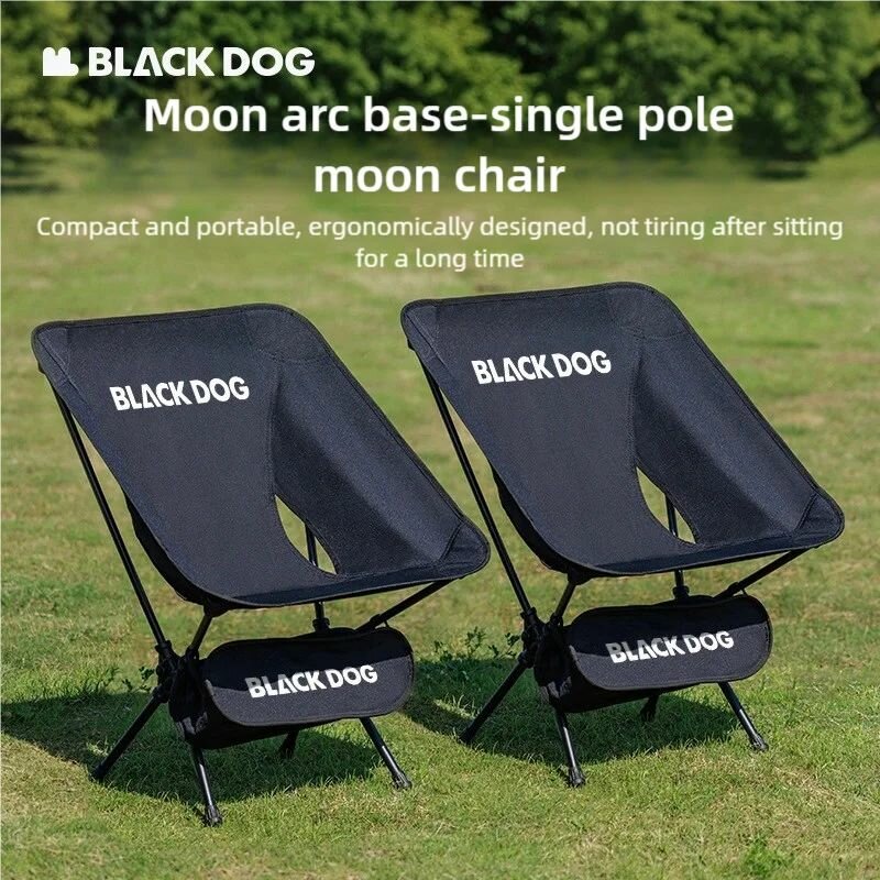 BlackDog кемпинговое кресло с усиленной одинарной опорой, тканью оксфорд 600d, повышенной устойчивостью и быстрым складыванием для природы, рыбалки, пикников и семейного отдыха