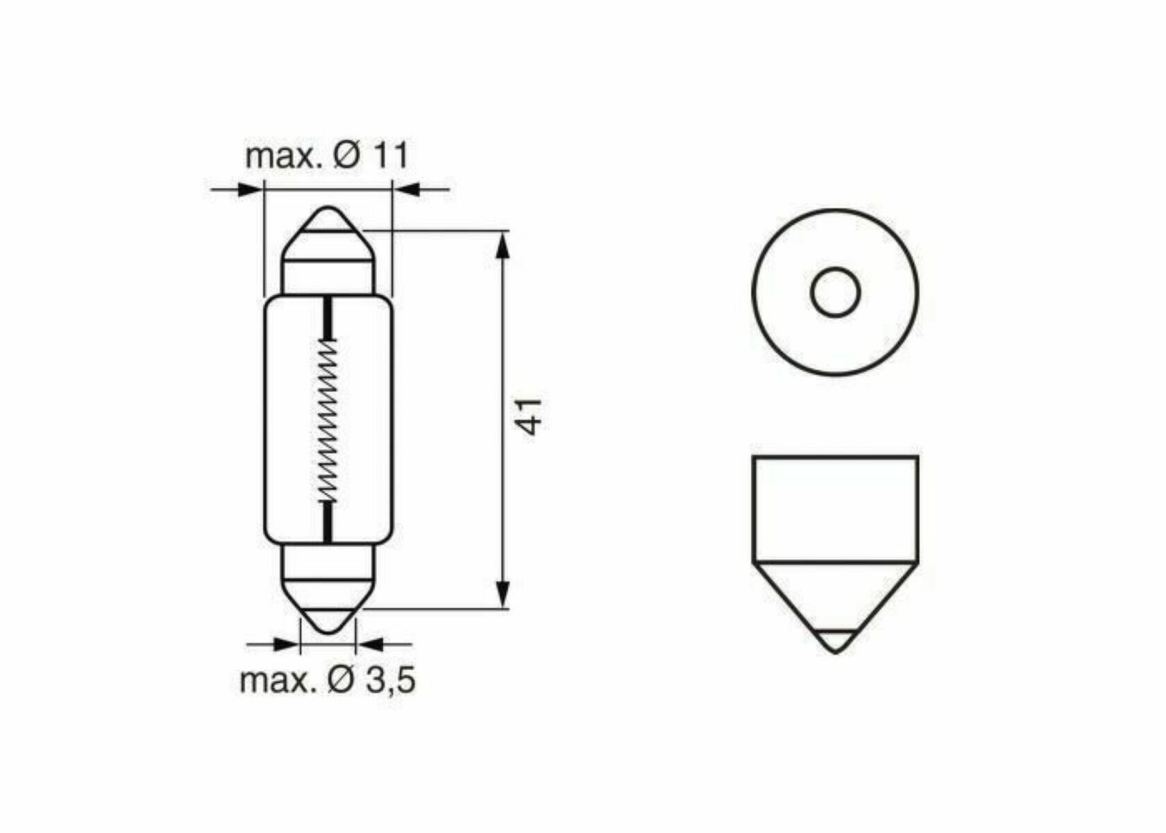 Лампа 12V 10W Pure Light (Блистер 2 Шт)(Bosch 1 987 301 014)
