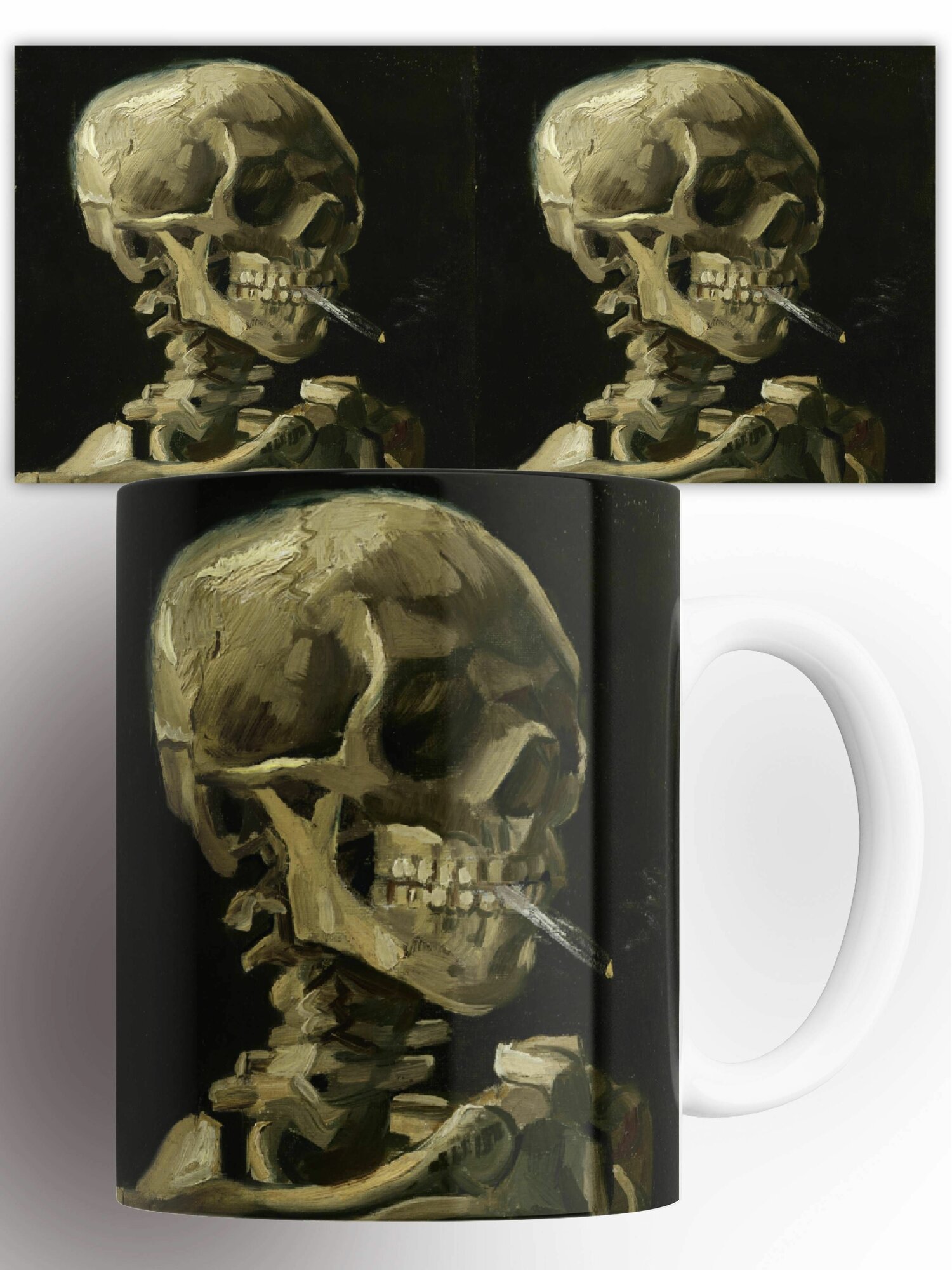 Кружка с принтом Череп Ван Гог 330 мл