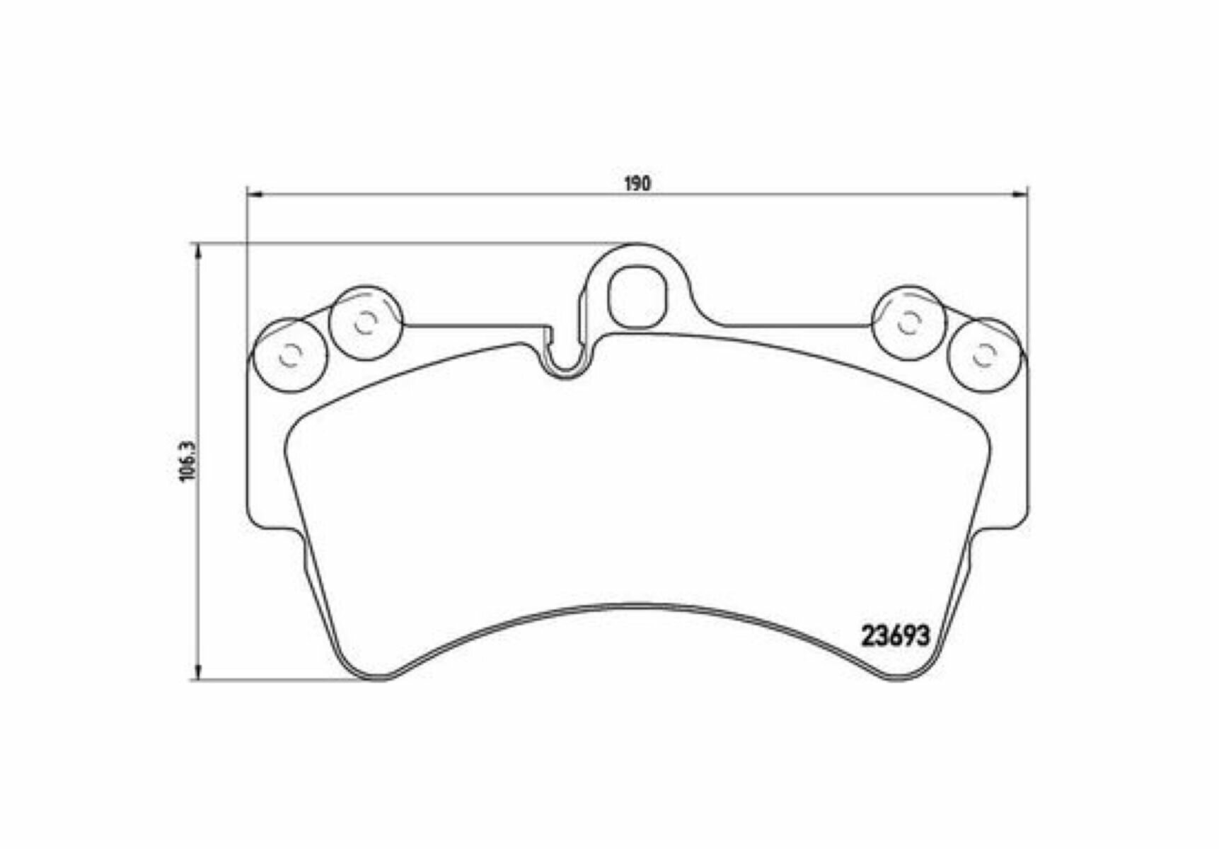 Колодки Vw Touareg 7La, 7L6, 7L7 12/02-11/06(Brembo P85065)