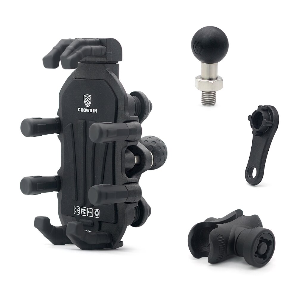 Держатель для телефона на велосипеде, Крепление Для Телефона на Мотоцикле, Зажим для Мобильного телефона на Руле Мотоцикла, Зажим для телефона для смартфонов с диагональю 4,9-8,1 дюйма