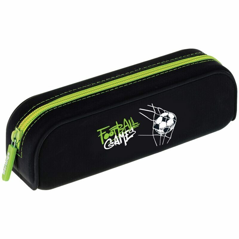 Пенал 1 отделение, 200*50*60 Berlingo Football game, силикон, PM09018