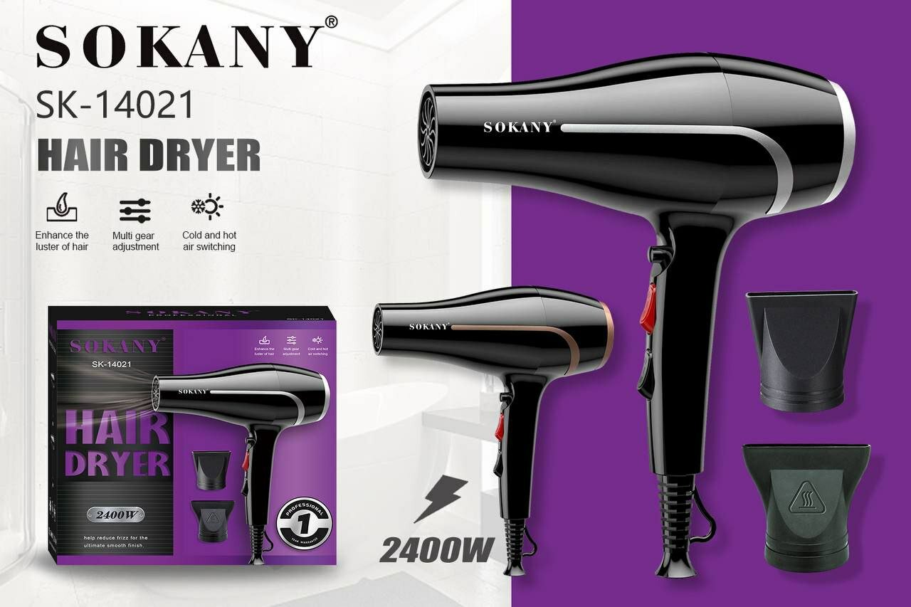 Фен SOKANY SK-14021, 2400Вт.