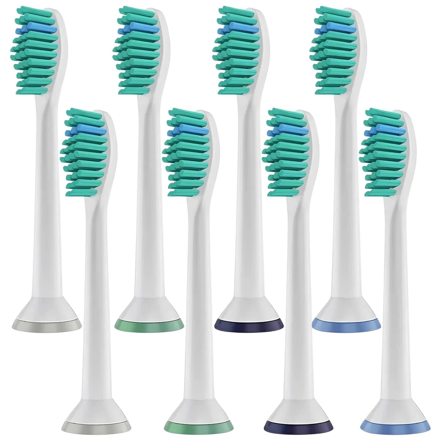 Совместим со стандартными насадками для звуковых зубных щеток Philips Sonicare ProResult HX6018/07 — упаковка из 8 шт.