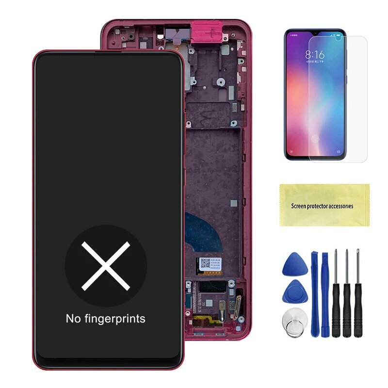 AMOLED для Xiaomi Mi 9T/Mi 9T Pro протестировано для Redmi K20/K20 Pro M1903F10G ЖК-дисплей, сменный преобразователь сенсорного экрана в сборе TFT Red Frame