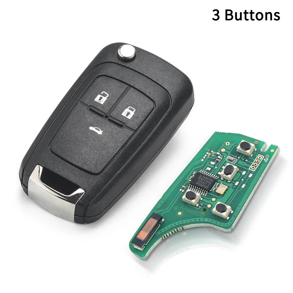 Автомобильный Выкидной ключ Dandkey с 2/3/4 кнопками, 315 МГц, ID46, для Chevrolet Cruze, Aveo, Epica, Lova, Camaro, Impala, Trax, Orlando 3 Buttons, 433MHZ ID46 Chip