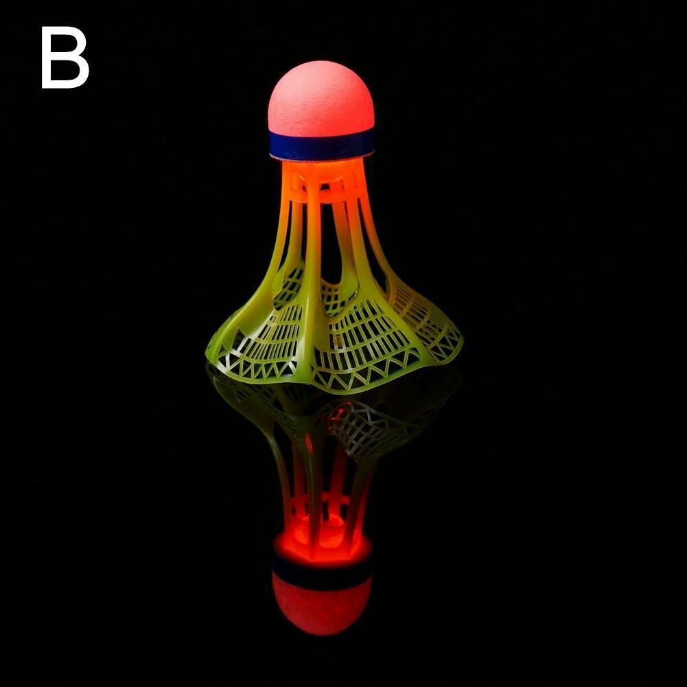 Воланчики для бадминтона перьевые, светящиеся 6 шт