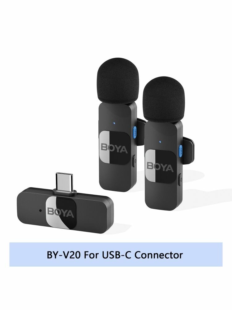 BOYA BY-V20 Mini Беспроводной Петличный Микрофон Для Видеоинтервью В Прямом Эфире Видеоблога