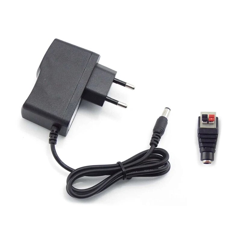 Блок питания переменного тока 100-240 В в постоянный ток 12 В 1 А с гнездовым разъемом, вилка европейского стандарта, США, зарядное устройство для светодиодных лент, CCTV Carmeras