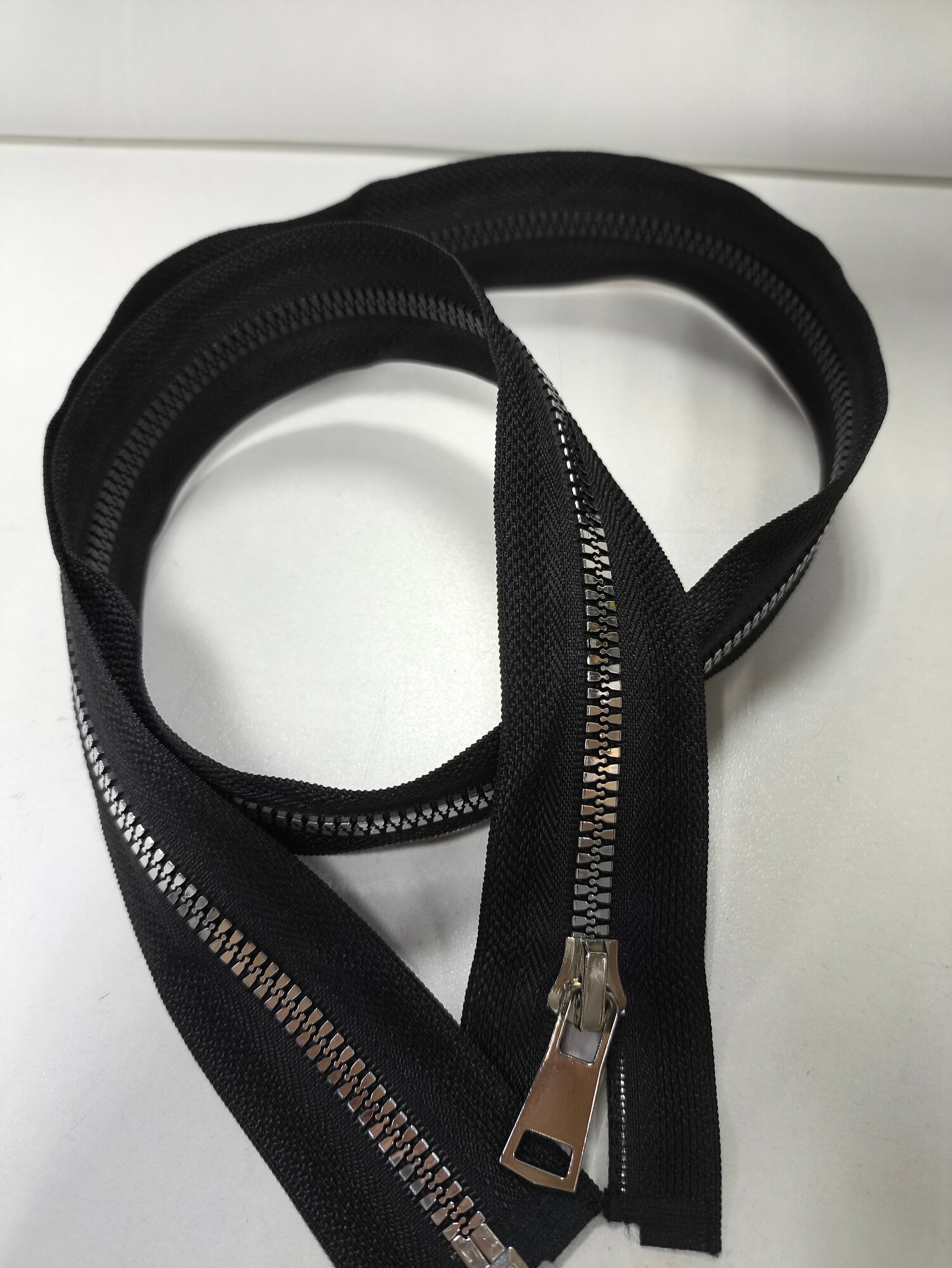 Молния трактор тип 5 80см с декоративным бегунком разъемная однозамковая покрытие под никель