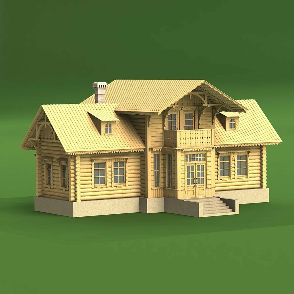 3504 сборная деревянная модель Дом Сельсовета, 1/35, СВ Модель