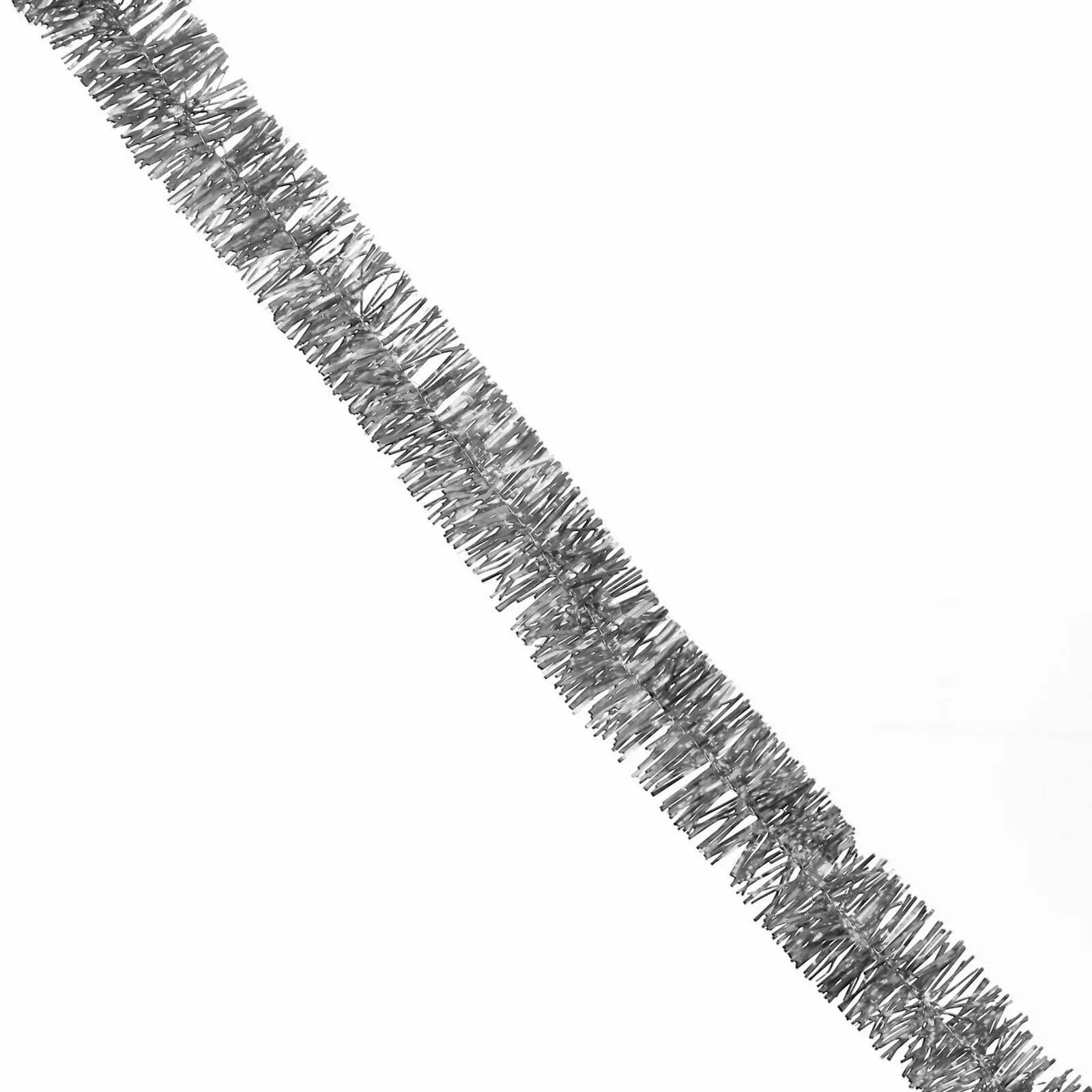 Мишура новогодняя "Классика" 2м, ширина 5см, цвет графит, материал ПВХ