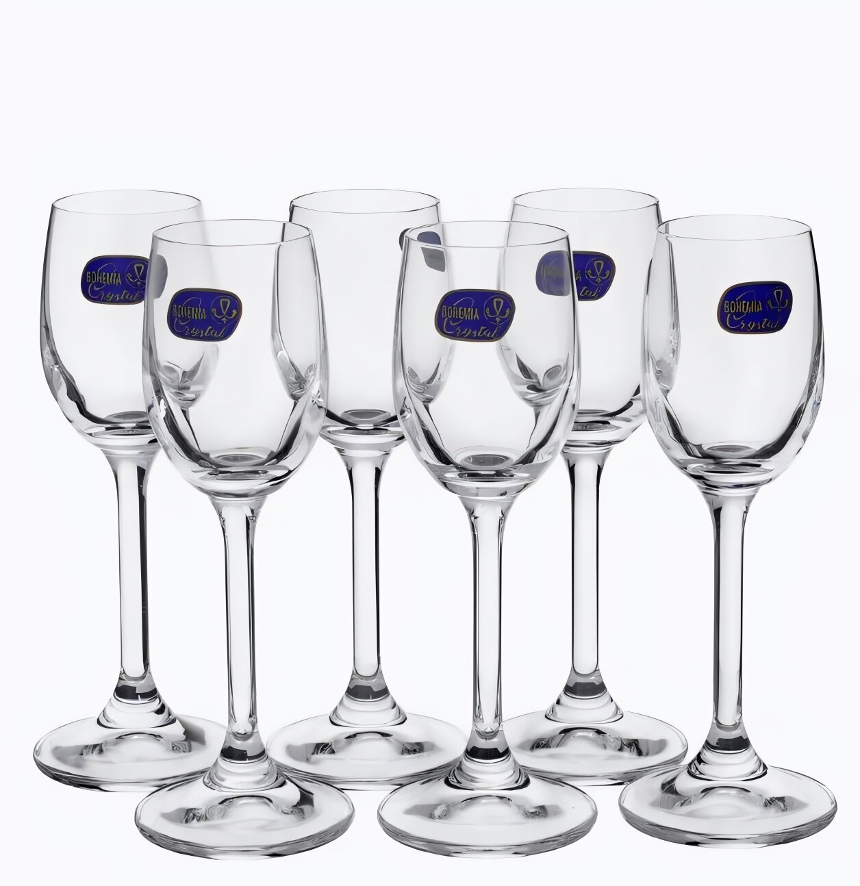 Набор рюмок из чешского стекла Arezzo от бренда Crystalite Bohemia, 6 шт.