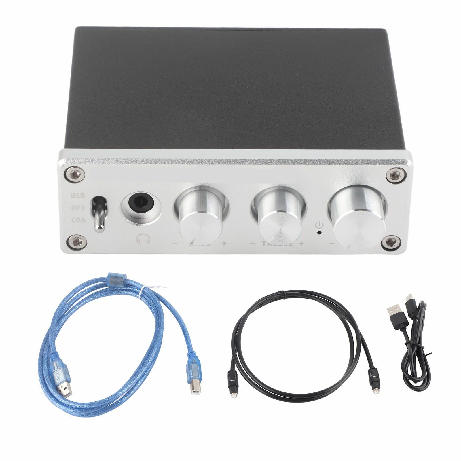 Серебряный 3,5-мм Усилитель наушников DAC Декодер с декодированием звука для высококачественного звука, совместимого с 3,5-миллиметровыми наушниками