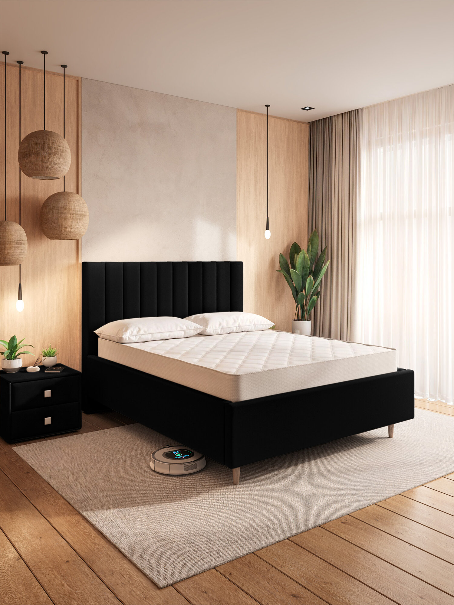 Кровать двуспальная 160х200 с подъемным механизмом, Марсель с мягким изголовьем для дома и спальни, ортопедическое основание, ящик для белья