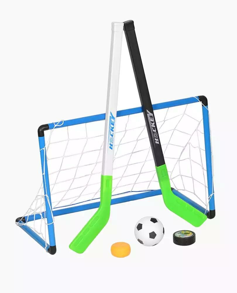 Набор для хоккея КНР ворота + 2 клюшки, шайба, мяч, пластиковый