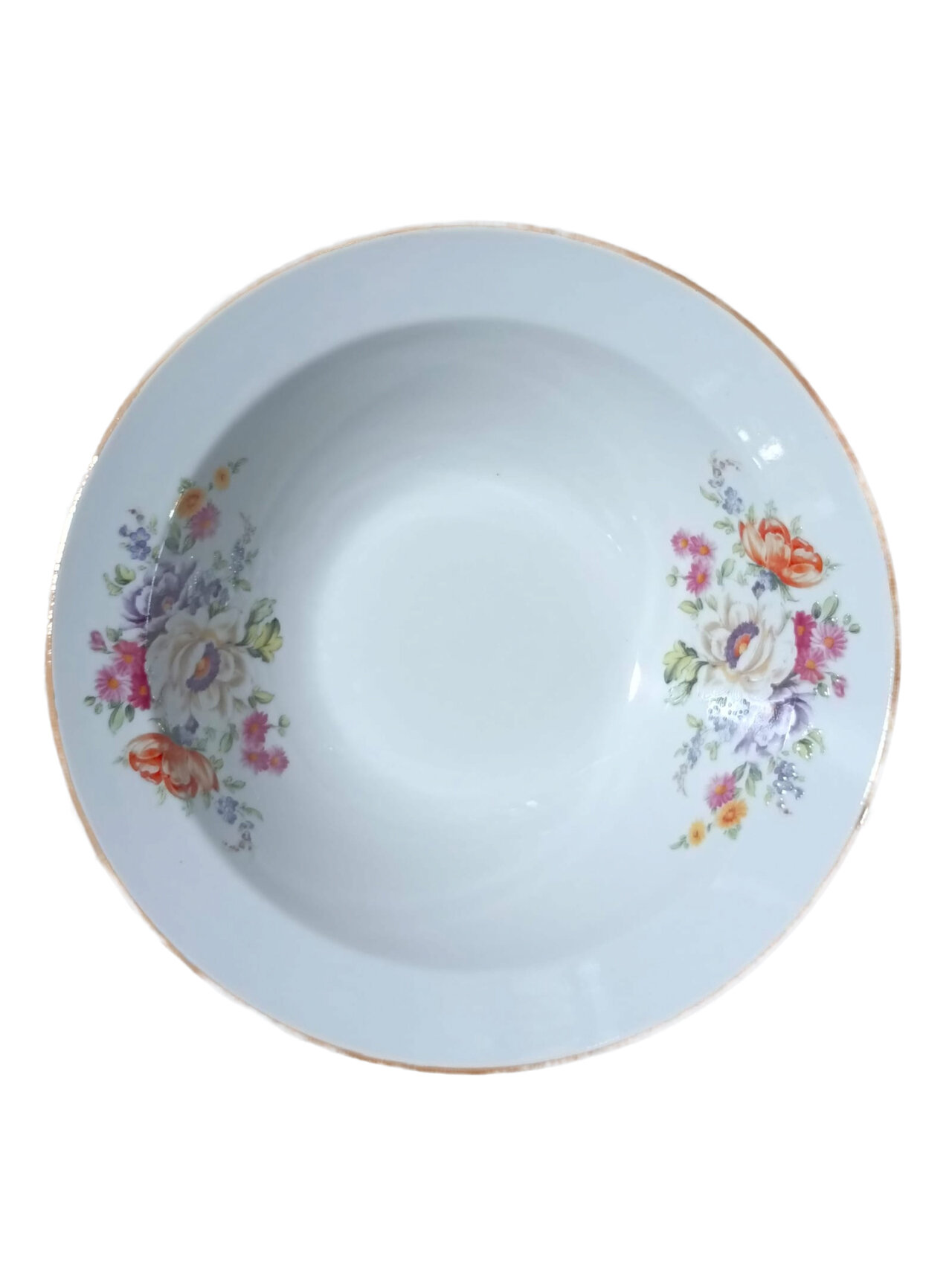 Набор фарфоровых мисок 300 мл. Дулево "Мейсенский букет" Отводка люстром, 4 шт.