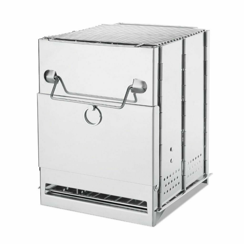 Мини-наружная дровяная печь, портативный складной стальной гриль для кемпинга, пикника, барбекю