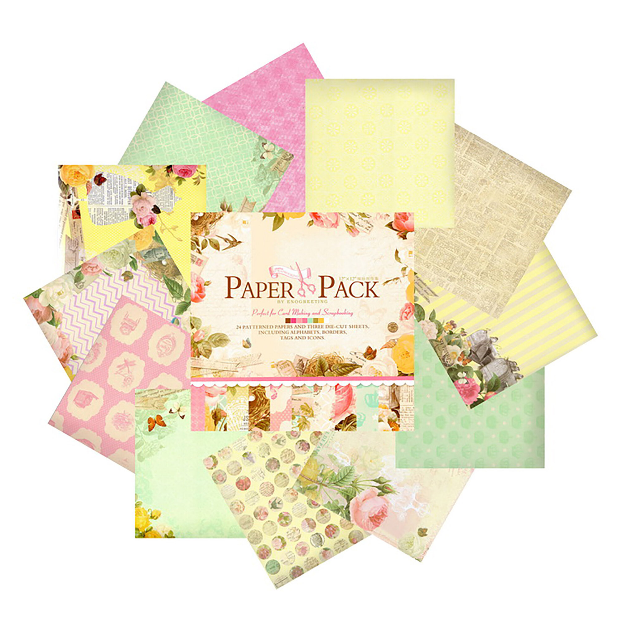 Набор скрап бумаги 019-SB Perfect Craft "Элегия" 30.5х30.5 см. / Рукоделие и творчество / Для альбомов и открыток