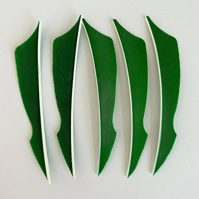 50 шт. 4-дюймовых оперений для стрел из натурального пера индейки, форма «шип», правые, для Green