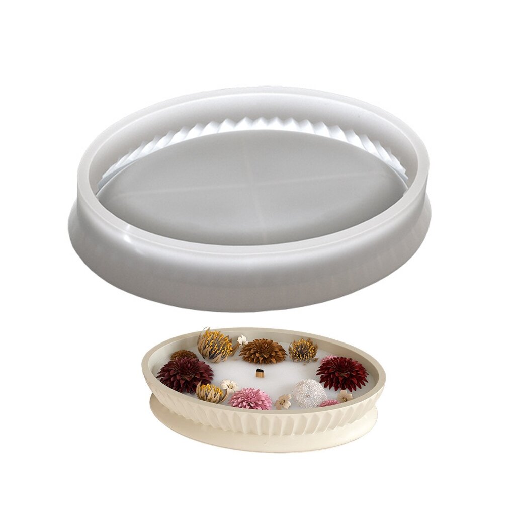 Силиконовая Форма Эллиптической Формы для Смоляных Гипсовых и Цементных Лотков Домашний Декоративный Инструмент Для Рукоделия Силиконовая Текстура