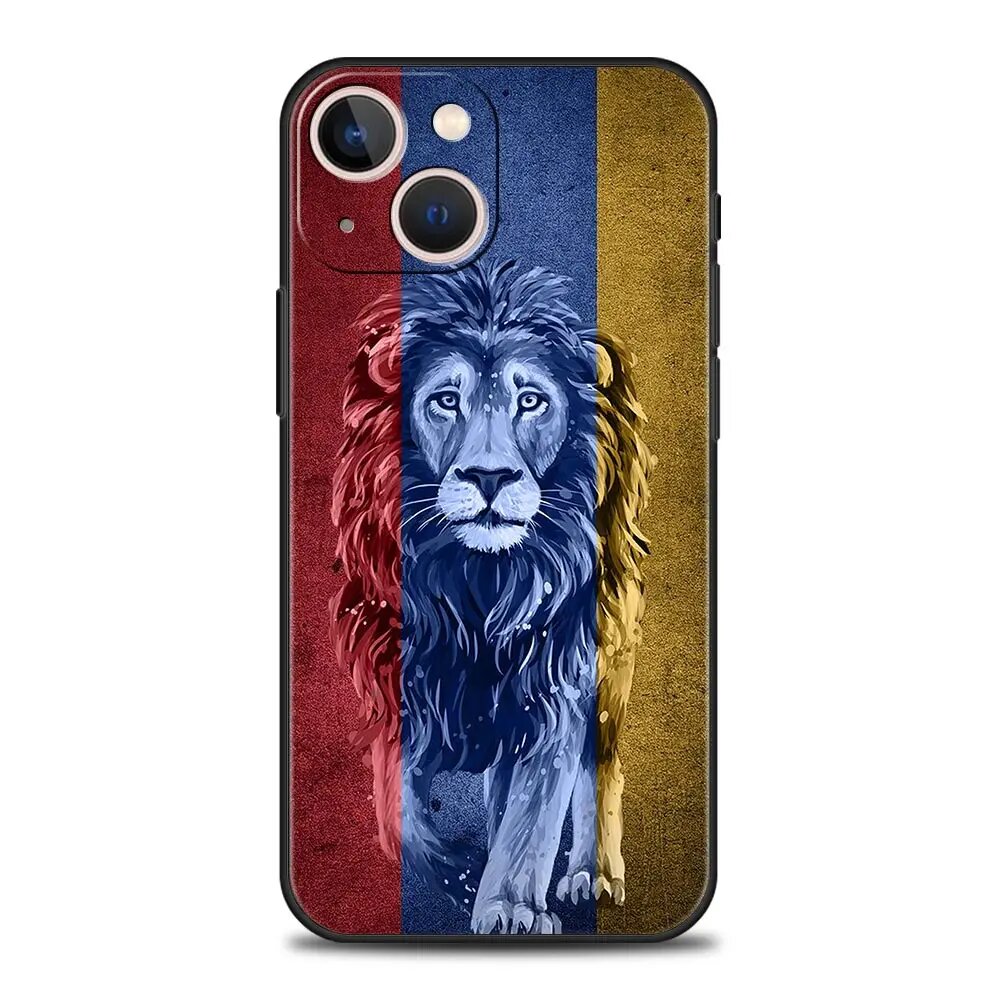 Армения Армянский флаг для iPhone 11 12 13 15 16 14 Pro Max Phone CaX XR XS 7 8 Plus 2020 Роскошный черный силиконовый чехол Funda A1, For iPhone 14Pro Max
