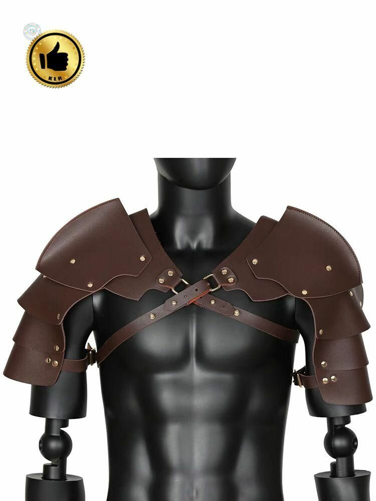 Наплечники доспехов из искусственной кожи для косплея, средневековая самурайская броня, регулируемые наплечники для