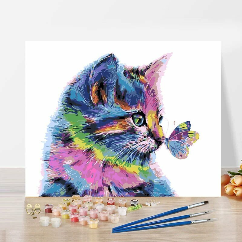 Раскраска "Импровизация", акварельные краски, с цифрами, 50x65 см