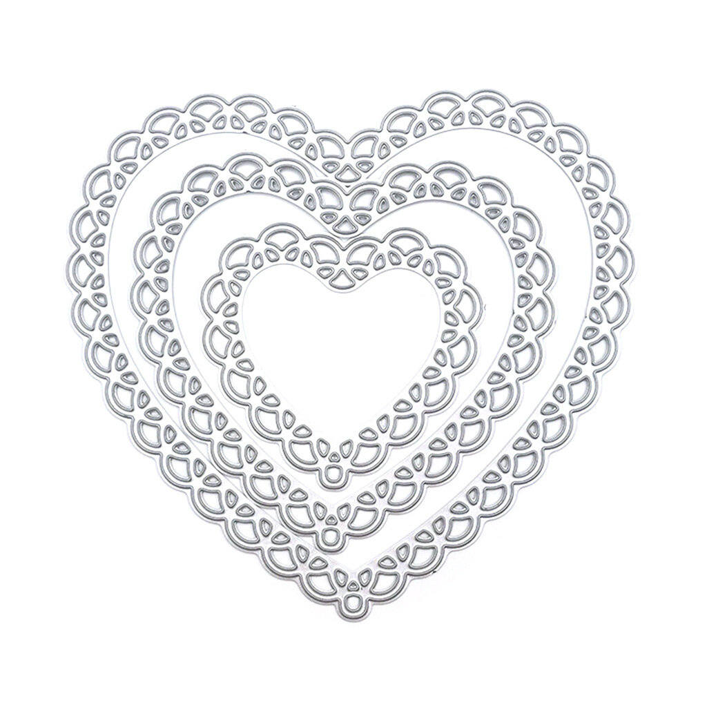 Версия для резки шаблона формы для тиснения ножом с полым сердечком любви