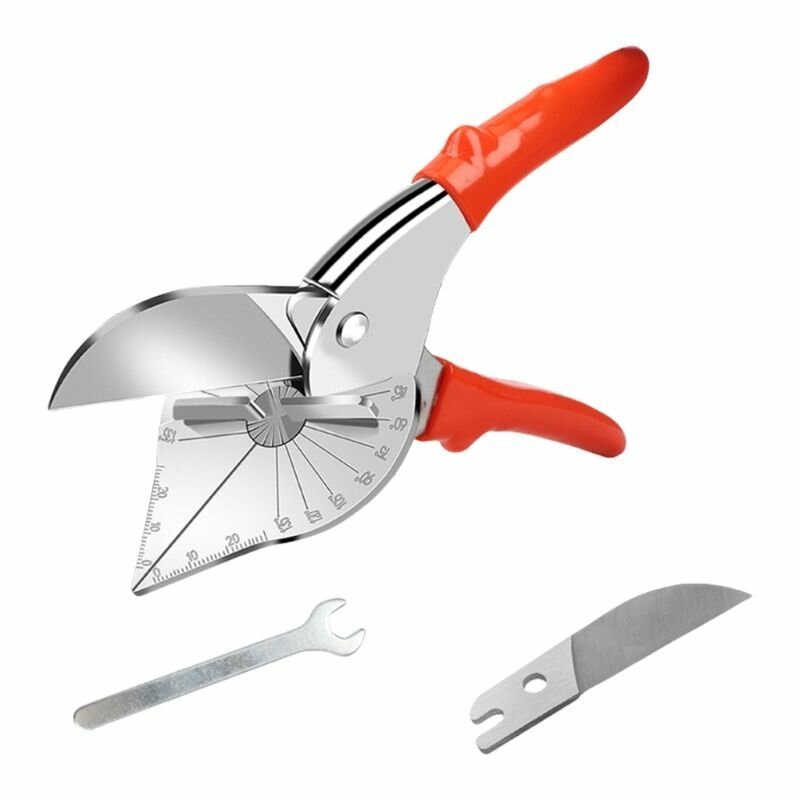 Многофункциональные угловые ножницы для резки молдингов и отделки с регулировкой 45-135 градусов, - Набор толстых лезвий