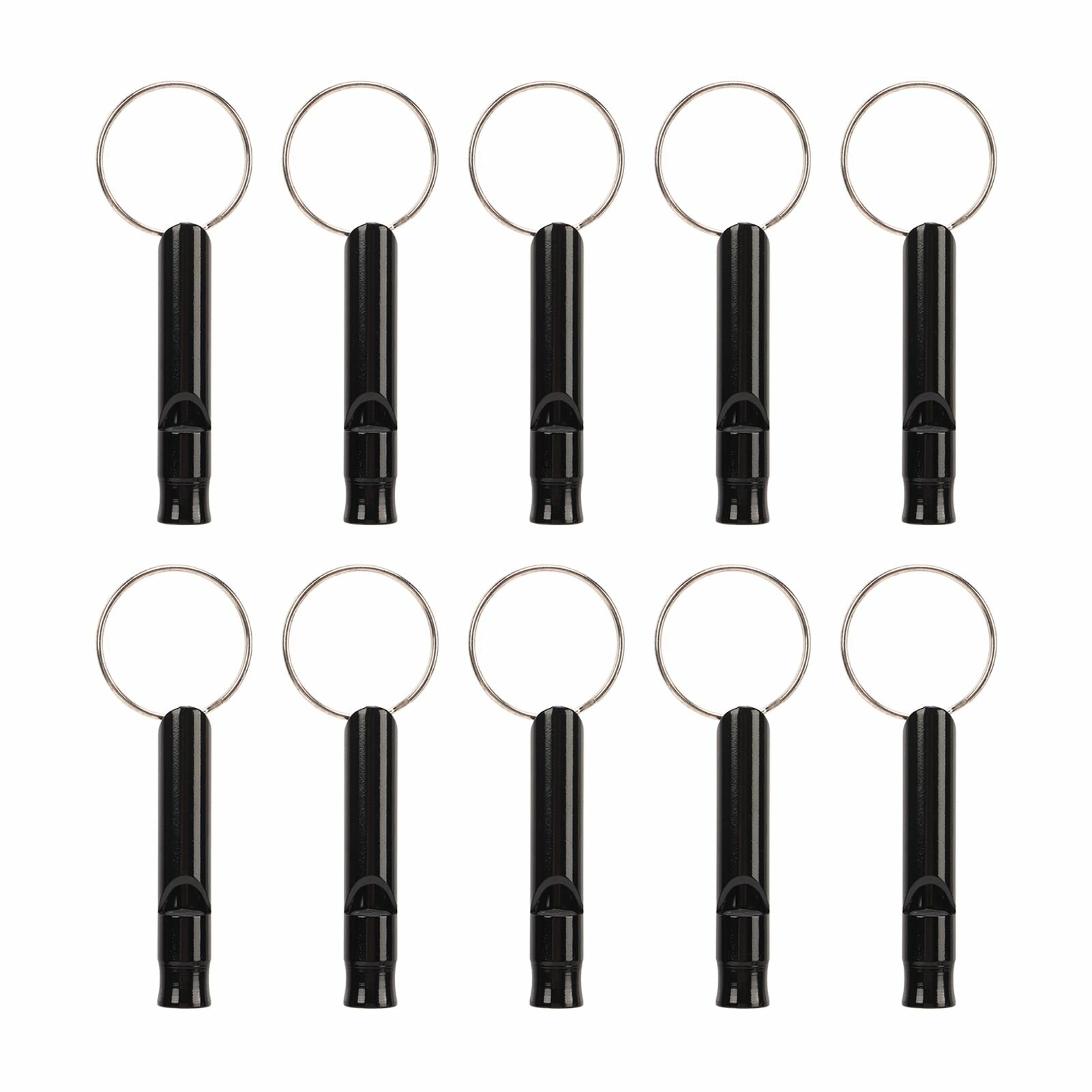 10 шт. аварийный свисток, супер громкие свистки безопасности на открытом воздухе для спасения жизни, пеших прогулок, кемпинга и дрессировки домашних животных, черные