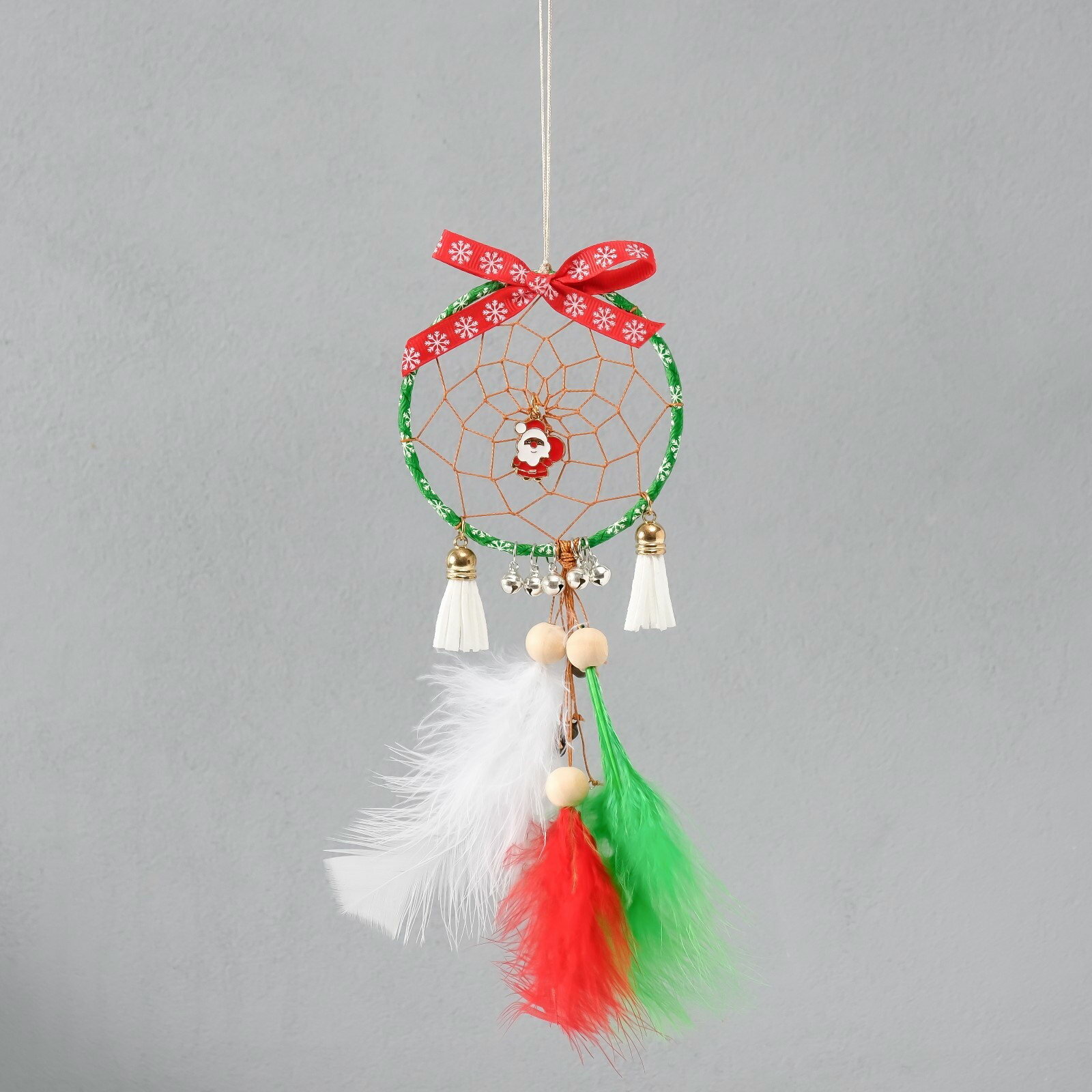 Ловец снов амулет "Рождественский олень", с бубенцами, 9x23 см