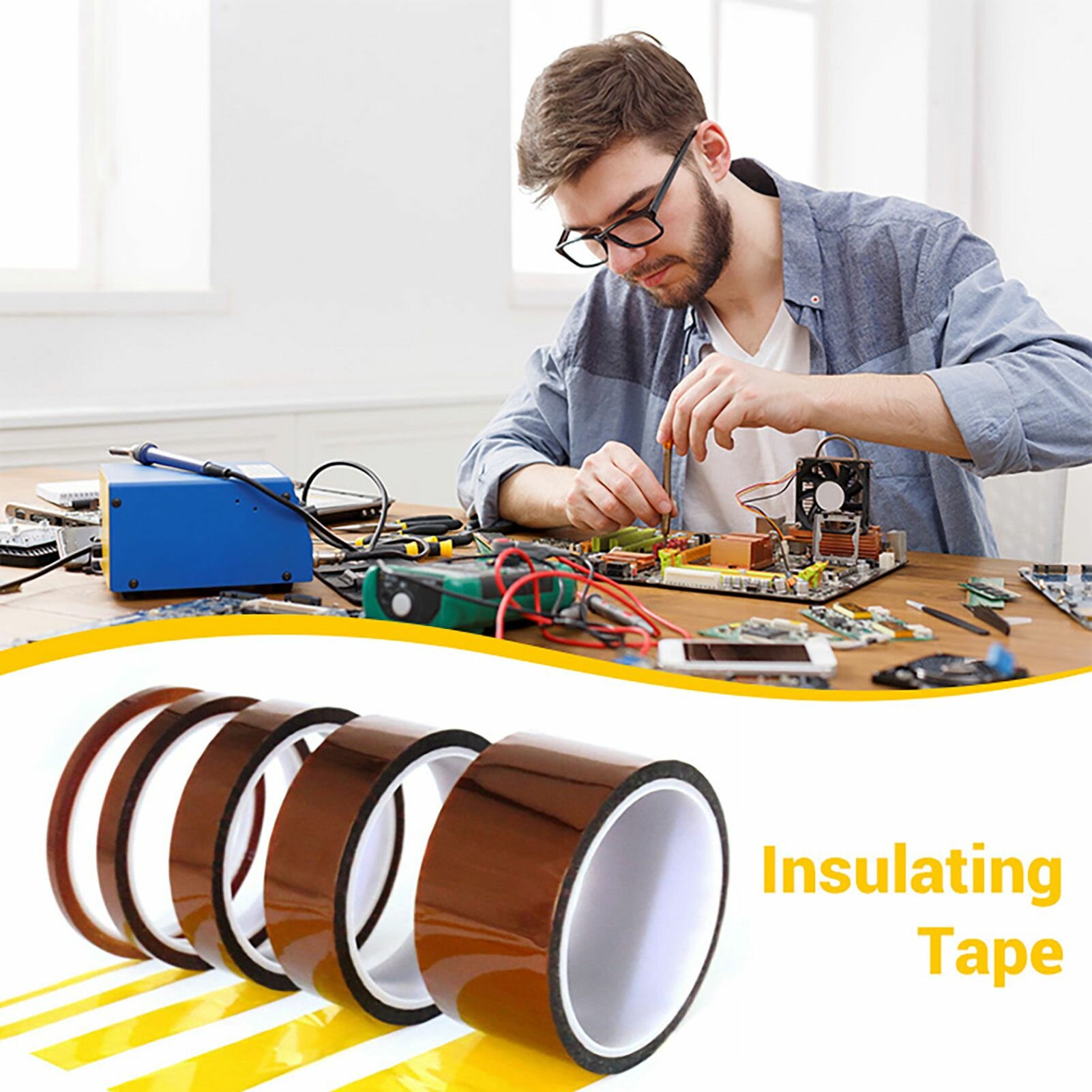 Высокотемпературная изоляционная лента 30 мм 33 м