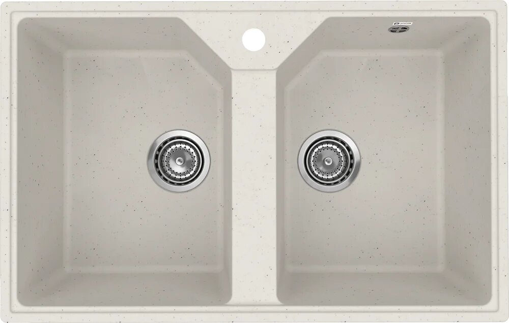 Мойка кухонная Practik PR-M 770-001 прямоугольная, 77x49, мойка для кухни, белая, российская
