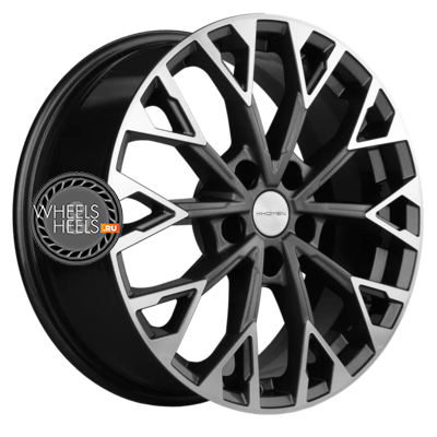 Диск автомобильный литой Khomen Wheels KHW1718 (Kuga/Focus/Volvo XC40/XC70) 17x7 5x108 et50 dia63.3 Gray-FP